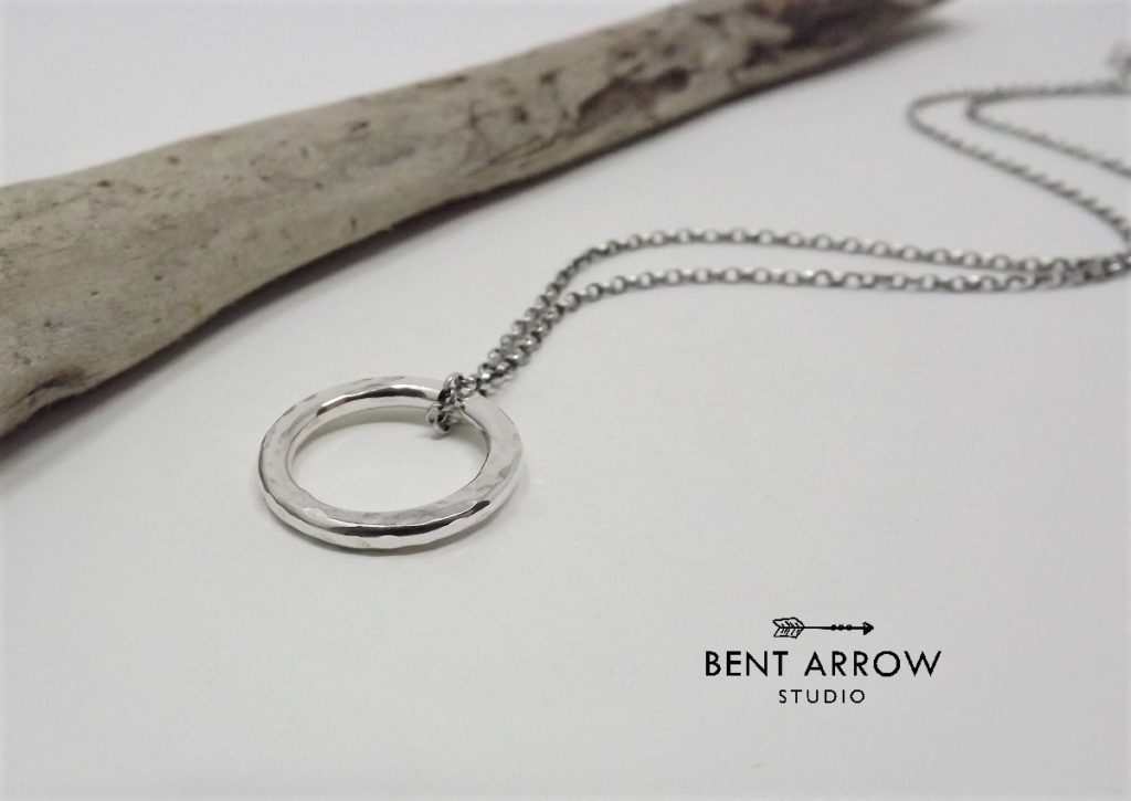 Sterling Silver Loop Pendant by Bent Arrow Studio